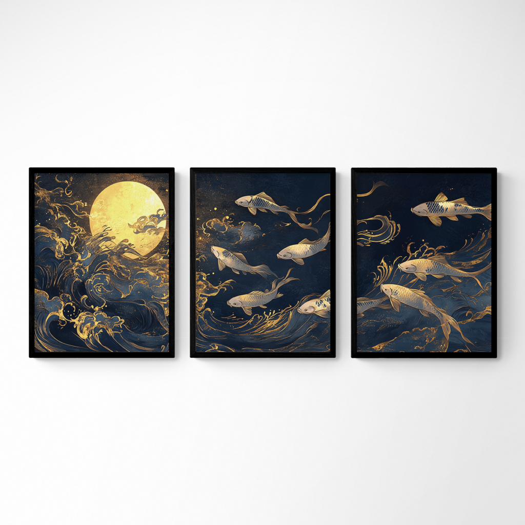 Koi in the luna tide Set - DoseArt